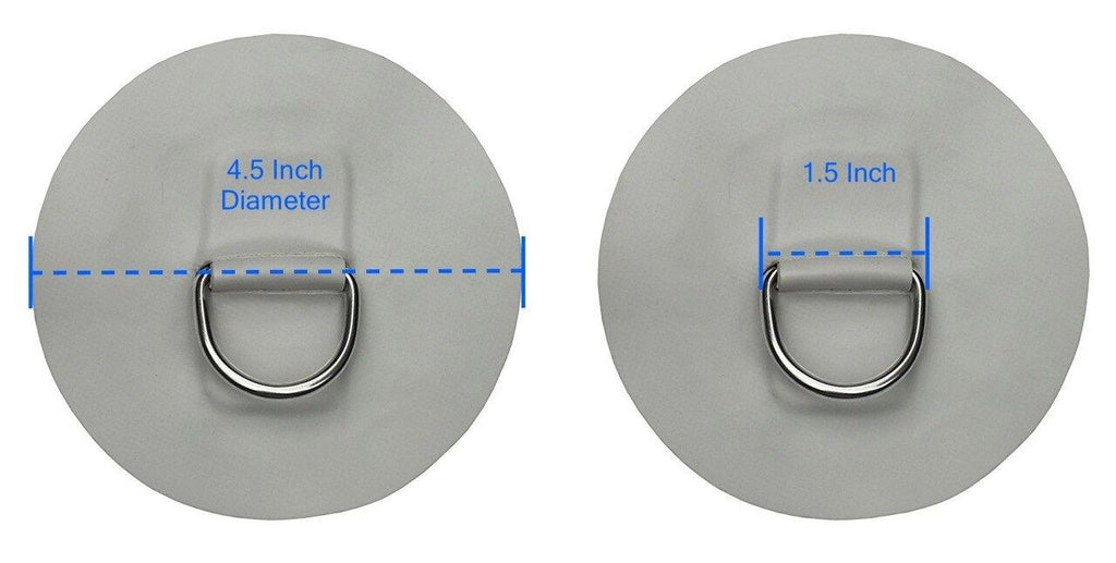 2 Pack PVC D-Ring Kit for Inflatable Boats